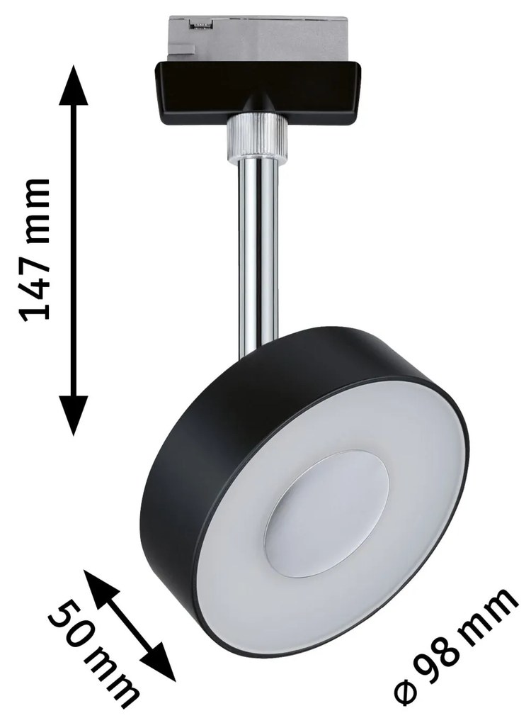 Paulmann 96915 Circle, spot pro Urail system, 1x5W LED 2700K stmívatelné, matná černá