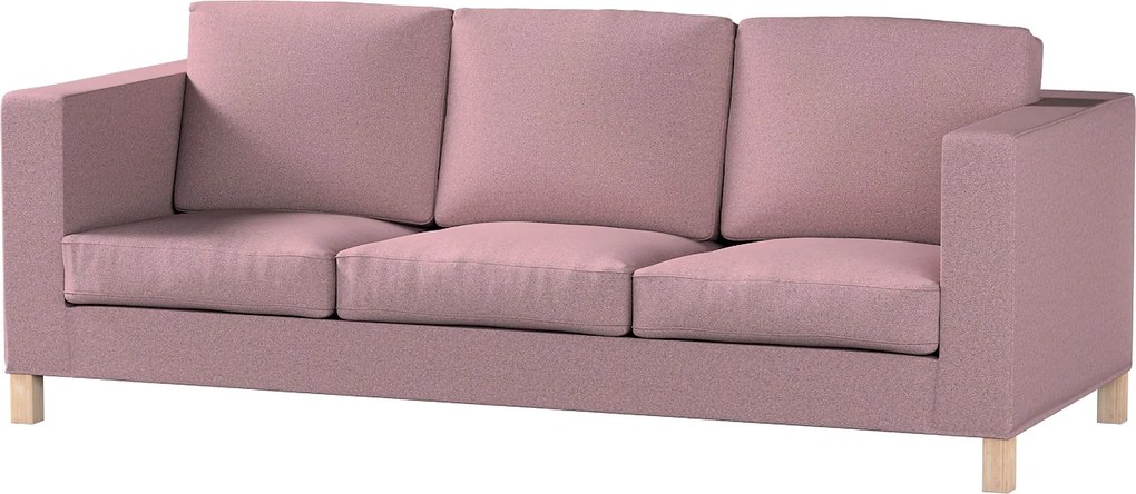 Potah na pohovku IKEA Karlanda 3-místná nerozkládací, krátký barva růžová látka pletený vzor