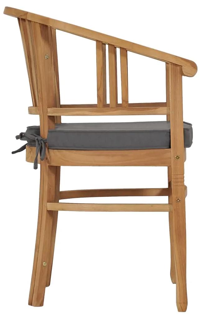 Zahradní židle s poduškami 2 ks masivní teakové dřevo - Default Title