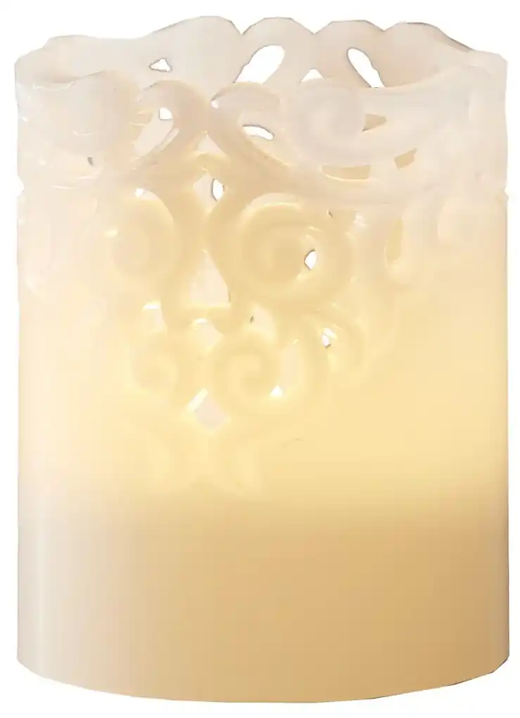 STAR TRADING LED vosková svíčka Clary 10 cm, bílá barva, plast, vosk | BIANO
