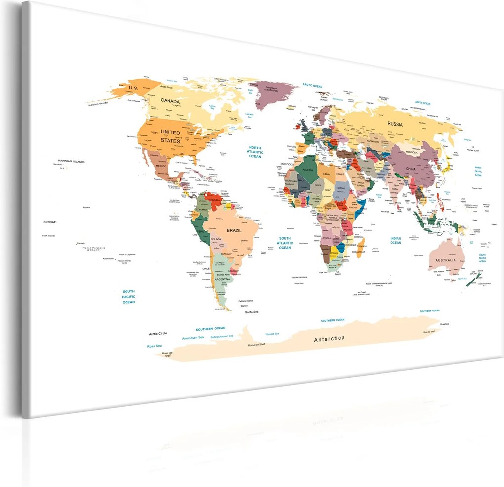 Obraz - World Map: Travel Around the World 90x60