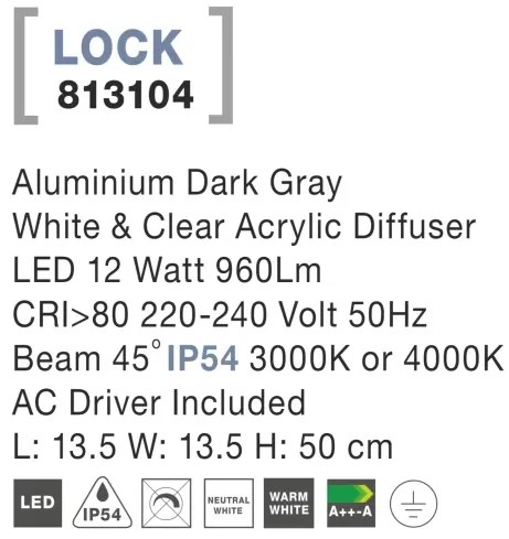 Venkovní LED lampa Lock