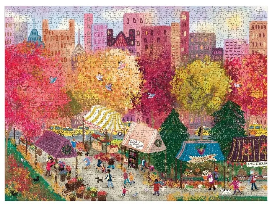 Galison Puzzle Podzim na městském trhu 1000 dílků