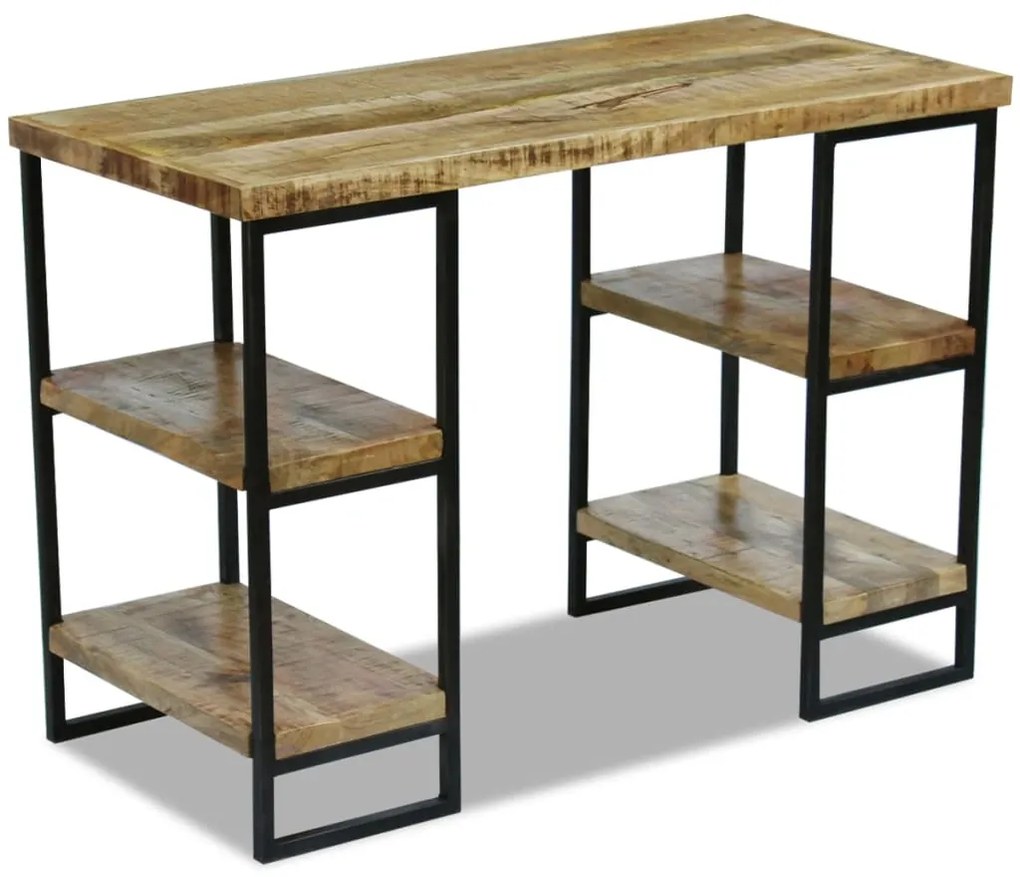 243333 vidaXL Kancelářský stůl z masivního mangovníkového dřeva 110x50x76 cm