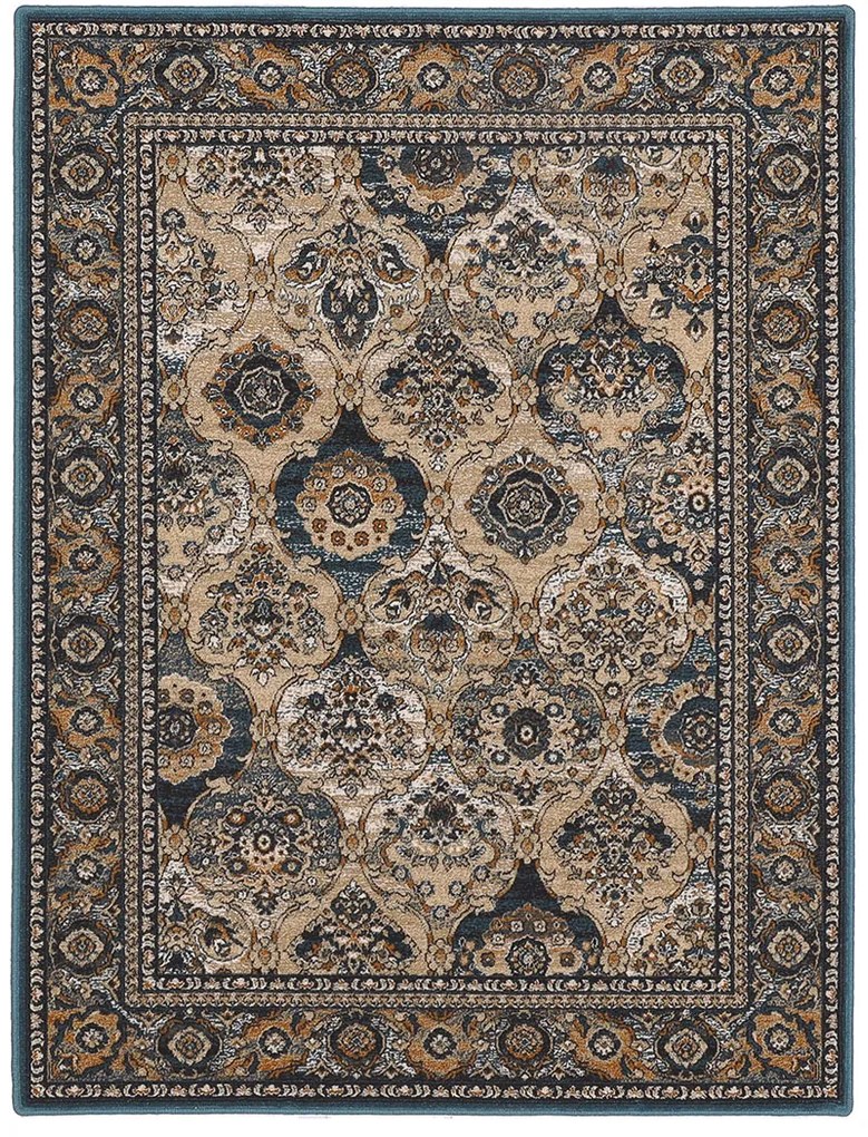Koberce Breno Kusový koberec ISFAHAN FORENZA emerald, Hnědá, Vícebarevné, 133 x 180 cm