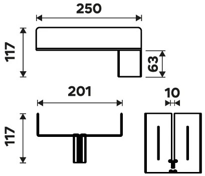 Nimco Police na sklo sprchového koutu -