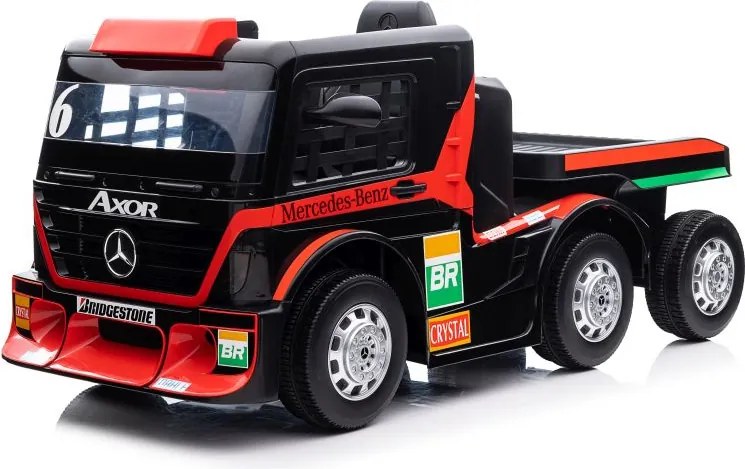 LEAN CARS Elektrické autíčko Mercedes s návěsem XMX622B, LCD, červené