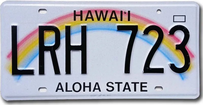 Americká SPZ Hawaii Aloha Rainbow LRH 723
