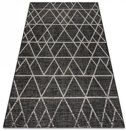Dywany Luszczow Kusový koberec SIZAL FLOORLUX 20508 Černá / stříbrný TROJÚHELNÍK Rozměr koberce: 240 x 330 cm