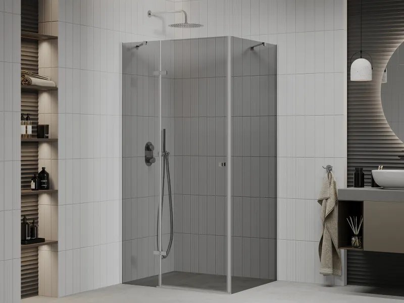 Mexen Roma sprchový kout 80x120cm, 6mm sklo, chromový profil-šedé sklo, 854-080-120-01-40