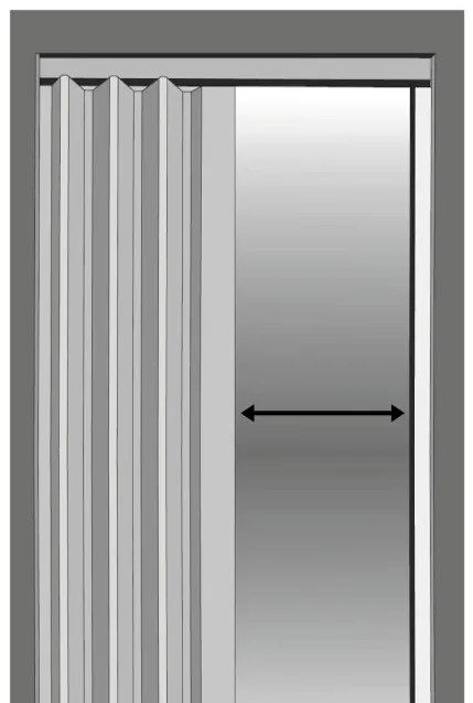 Skládací dveře 004 08 černý dub 100 cm