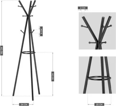 Stojanový věšák HOST 3.0 černý