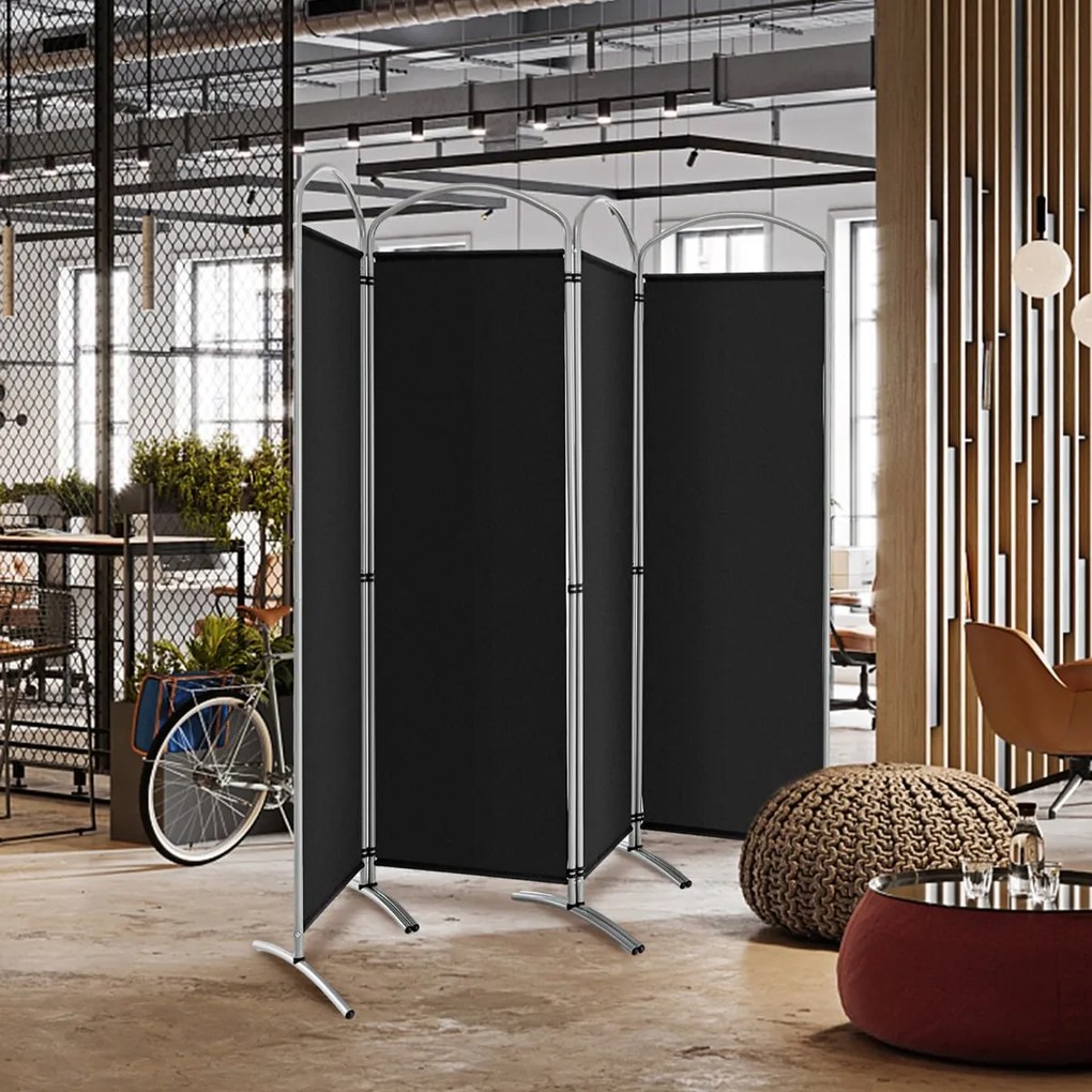 Costway Folding 4 Panel Room Diferd pro Home – 221 × 51 × 188 cm, černý