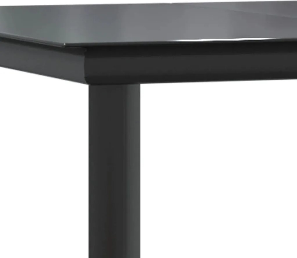 3dílný bistro set s poduškami černý polyratan 3212535