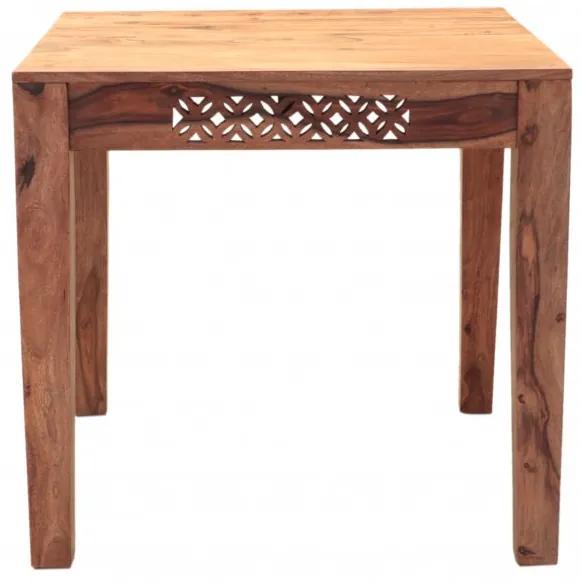 Indický nábytek - Jídelní stůl Mira 80x80 z indického masivu palisandr Natural