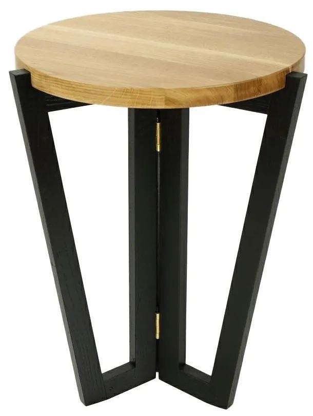 Culty Odkládací stolek Dilmar 45 cm, dub/černá