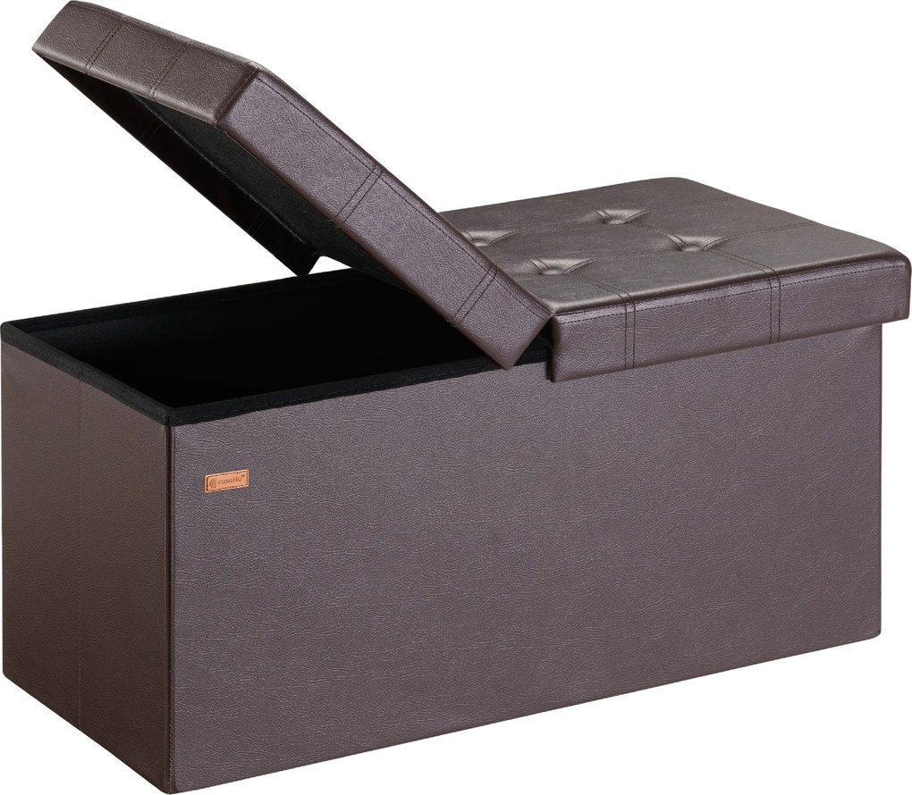 Lavice s úložným prostorem hnědý 80x40x40cm s úložný prostor skládací
