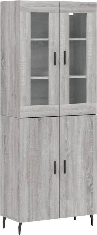 Skříň highboard šedá sonoma 69,5 x 34 x 180 cm kompozitní dřevo 3198231