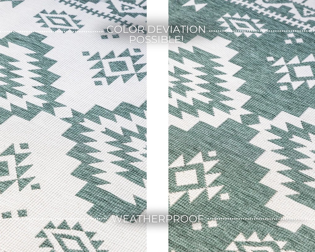 ELLE Decoration, Kusový koberec Gemini 106020 Green z kolekce Elle – na ven i na doma, 160x230, zelená, chodba / předsíň