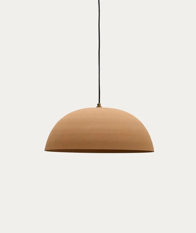 Oranžové kovové závěsné svítidlo ø 46 cm Nibla – Kave Home