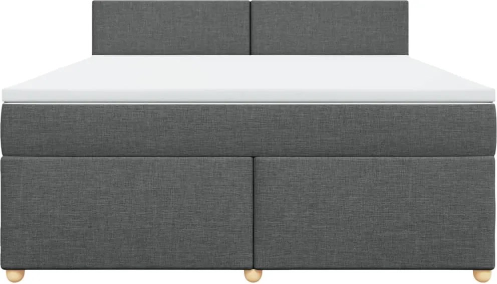 Box spring postel s matrací tmavě šedá 180x200 cm textil 3286753