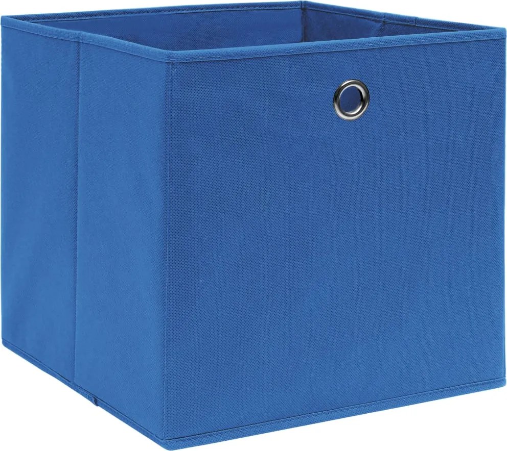 Úložné boxy 4 ks modré 32 x 32 x 32 cm textil 288337