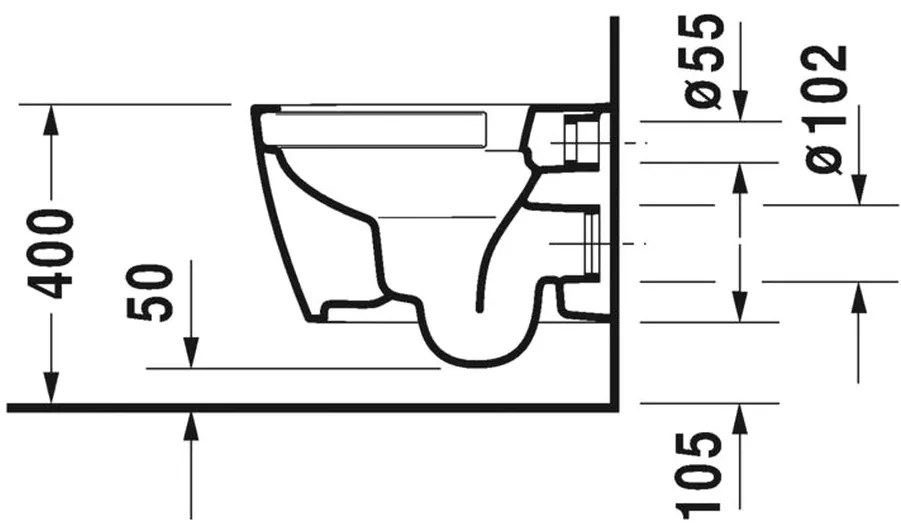 Duravit ME by Starck - závěsné WC Compact 37x48 cm s Rimless a HygieneGlaze, 2530092000