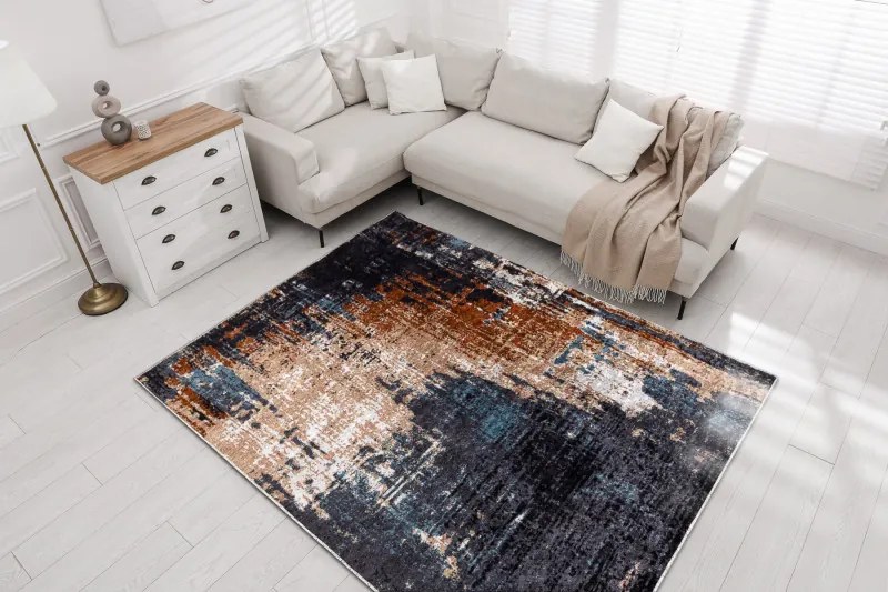 Dywany Łuszczów, Kusový koberec Miro 51454.802 navy / beige, 80x150, vícebarevná, chodba / předsíň
