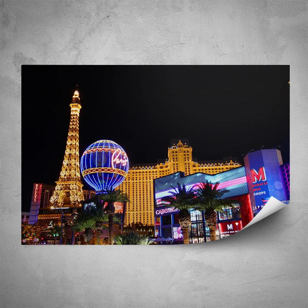 Plakát - Noční Las Vegas (60x40 cm) - PopyDesign