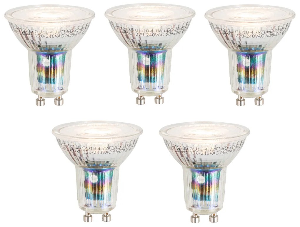 Sada 5 chytrých stmívatelných LED žárovek GU10 50 mm 4,7 W 345 lm 2700-6500 K