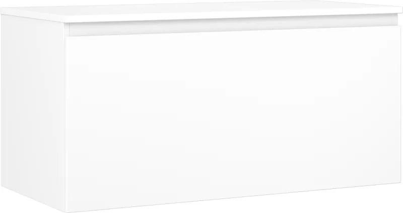 Mexen Orio, koupelnová skříňka 100 cm s horní částí, 1 zásuvka, bílá matná, 91A10-10047-1-BFC01
