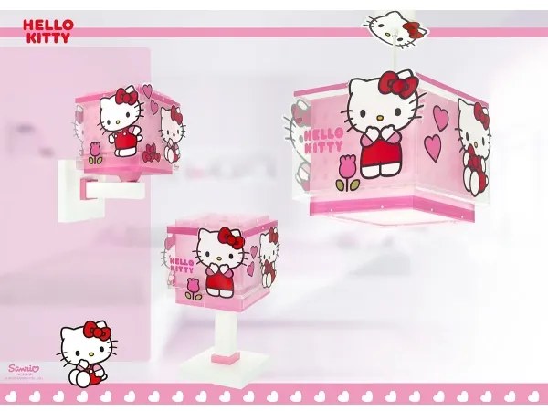 Dalber 73262 - Dětský lustr HELLO KITTY 1xE27/15W/230V růžová