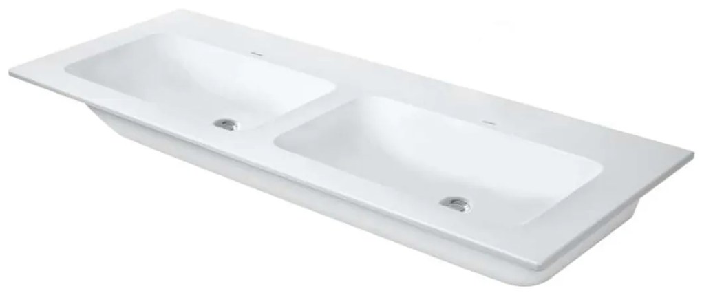 Duravit ME by Starck - Nábytkové dvojumyvadlo 130x49 cm, matná bílá 2336133260