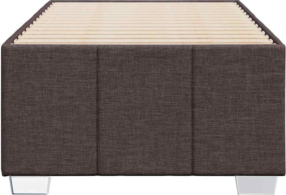Rám postele bez matrace tmavě hnědý 90 x 200 cm textil 3284807