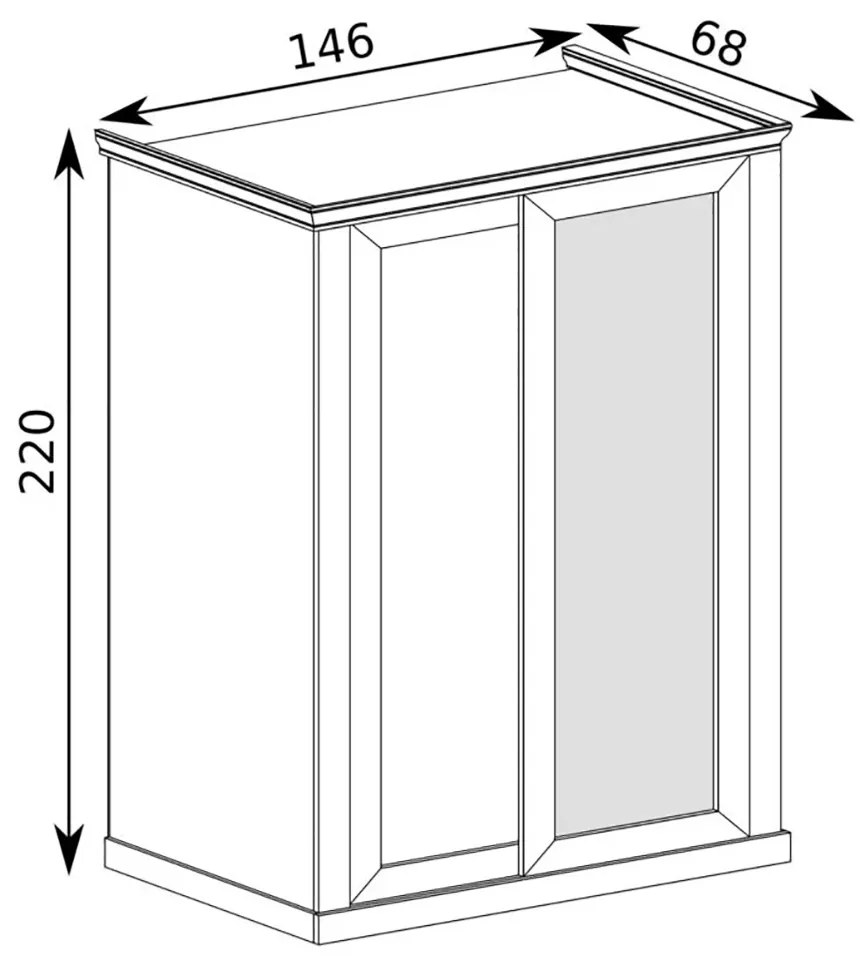 Ložnice Antica K | sestava B | 5 dílů | kraft zlatý