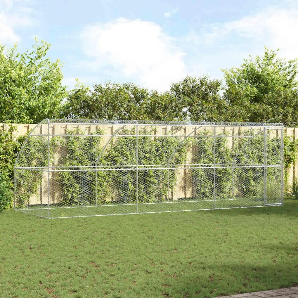 Psí kennel 3 ks Stříbrná 6 x 2 x 2 m Pozinkovaná ocel 3368337