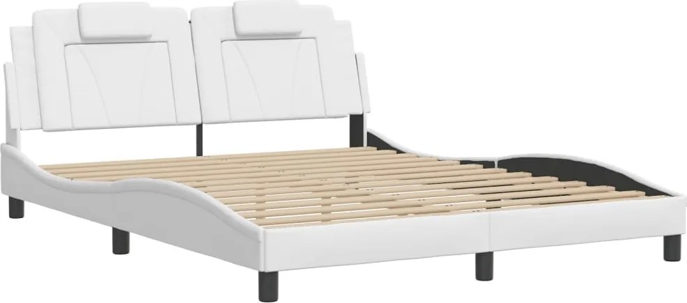 Rám postele Viana s LED bez matrace bílý 160 x 200 cm 3214030
