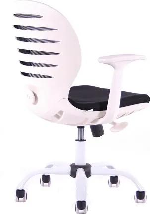 Otočná kancelářská židle Sego COOL WHITE — černá/bílá