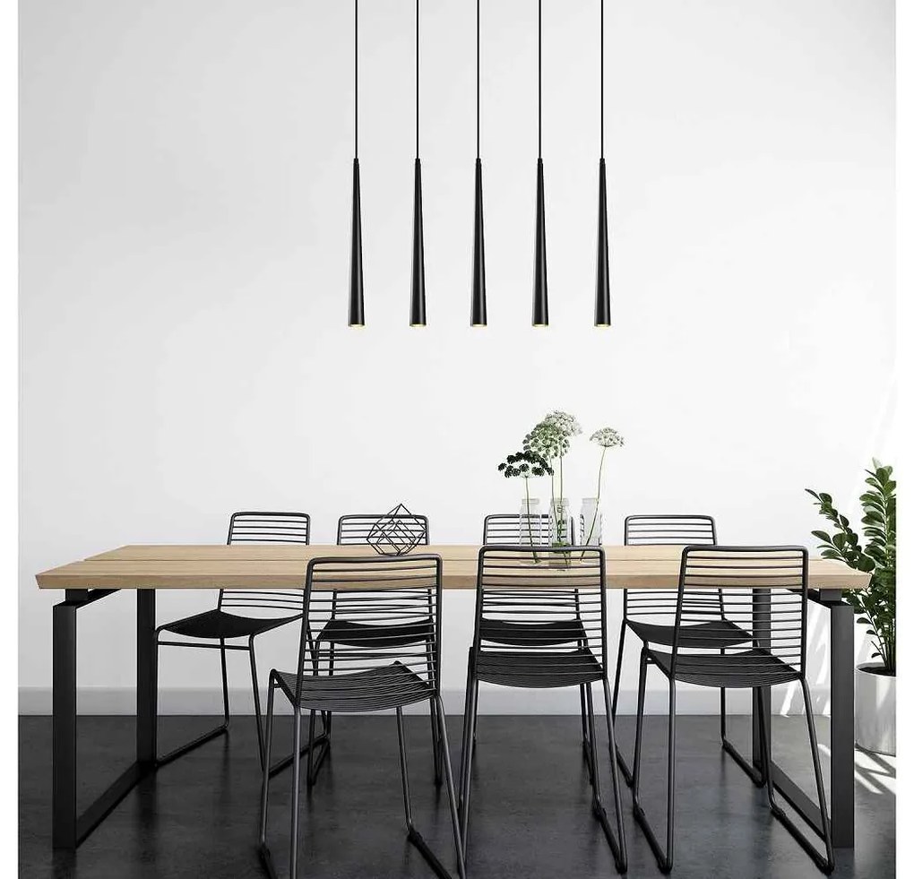 Designový lustr Pearlie 78 cm černý