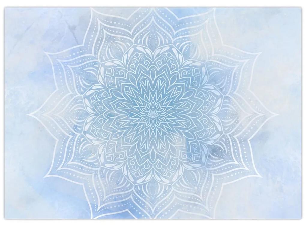 Skleněný obraz - Zimní mandala (70x50 cm)