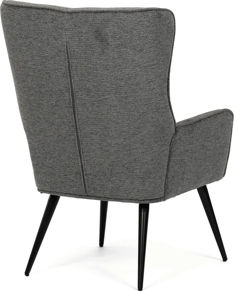 Relaxační křeslo ušák WIPPY - šedá látka