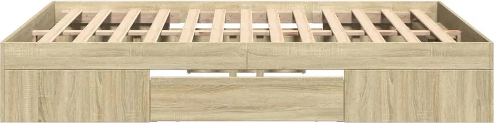 Rám postele bez matrace dub sonoma 120x190 cm kompozitní dřevo 3295515