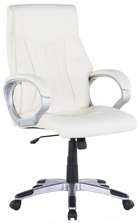 Kožená kancelářská židle bílá TRIUMPH Beliani