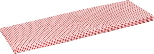 Bellatex Sedák na lavici hladký 40x120 cm Kostička Červená