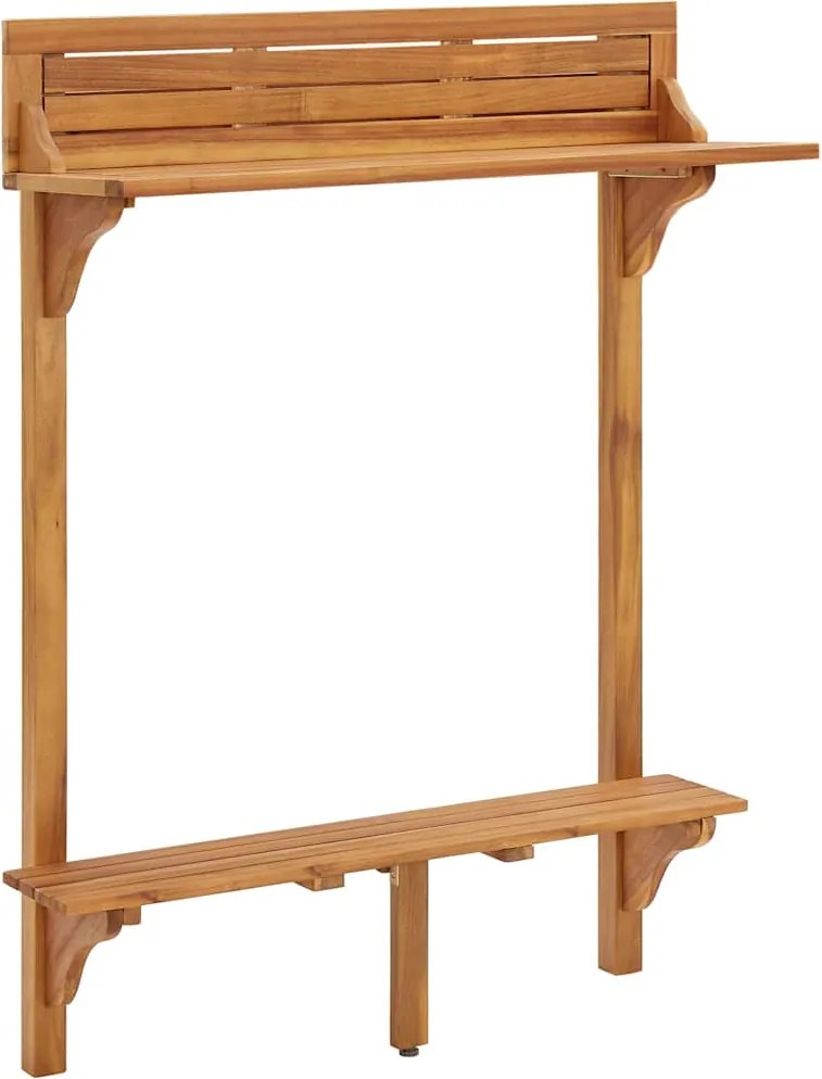 Barový stolek na balkon 90 x 37 x 122,5 cm masivní akácie 310253