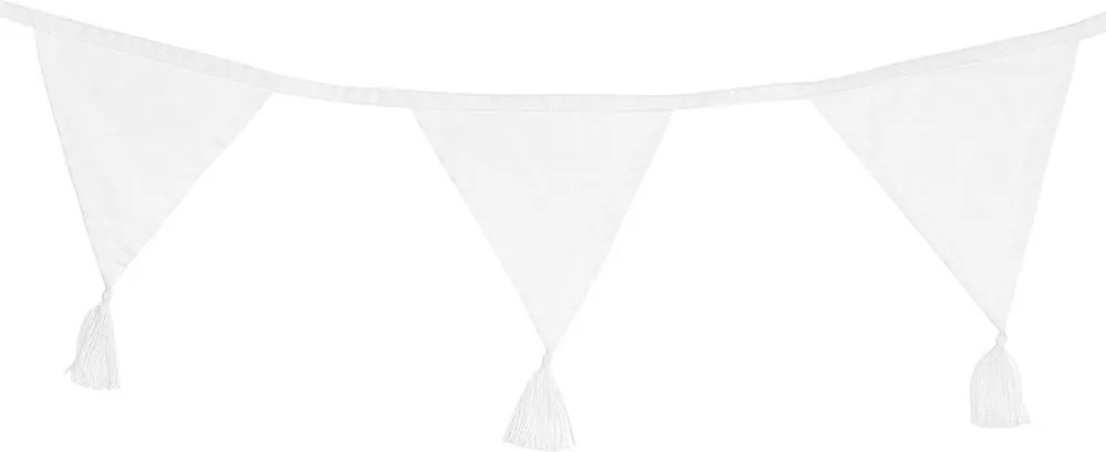 MIDSOMMAR Girlanda s třásněmi 600 cm - bílá