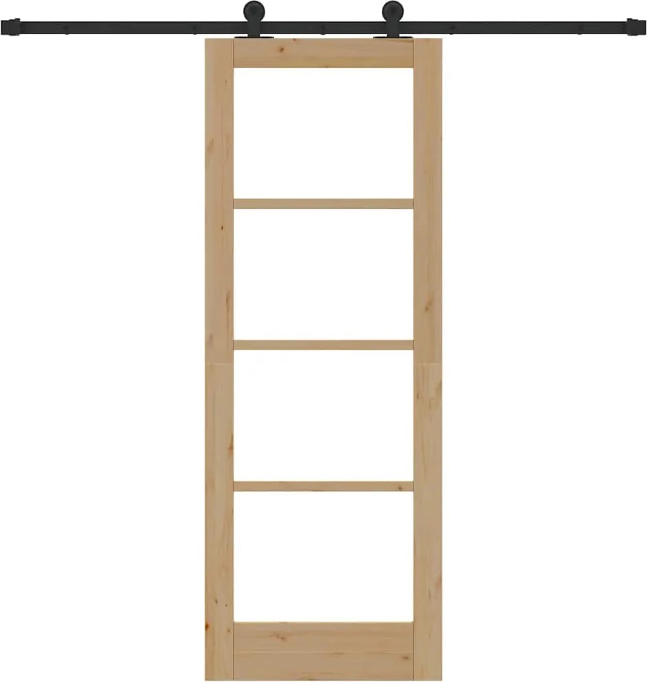 Posuvné dveře ORKDAL 73,5 x 198,5 cm Přirozená a černá 3332015