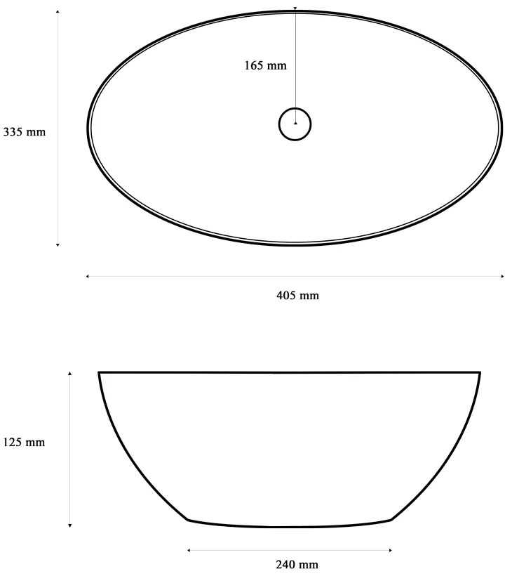 Gamma Emi, umyvadlo na desku 405x335x140 mm, bílá lesklá, GMA-UC-EMI