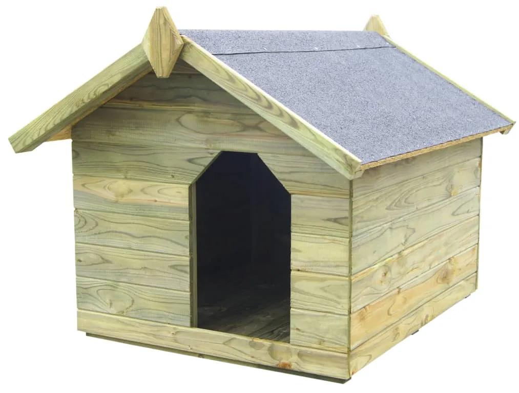 45150 vidaXL Zahradní psí bouda s otevírací střechou impregnovaná borovice