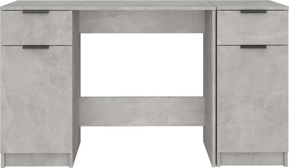 vidaXL Psací stůl s boční skříňkou kompozitní dřevo [3115911] Barva: Bílá
